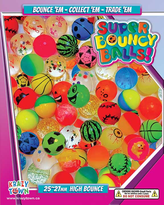 25-27MM BOUNCY BALL MIX - 2000CT – Krazytown Sales