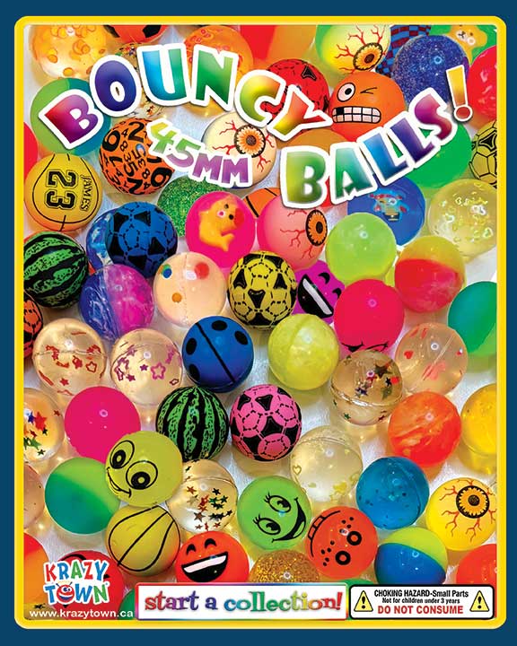 45MM BOUNCY BALL MIX- 400CT – Krazytown Sales