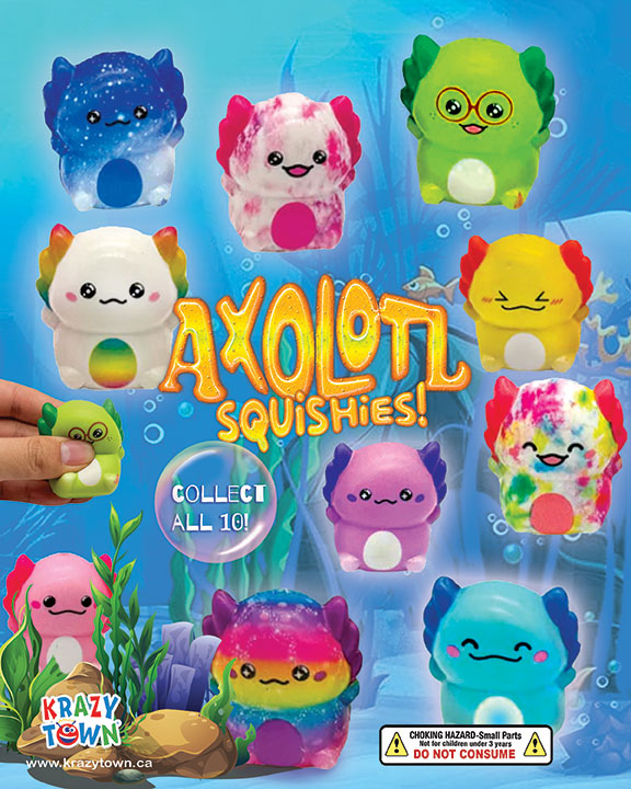 SQUISHY AXOLOTL 2" 250CT – Krazytown Sales